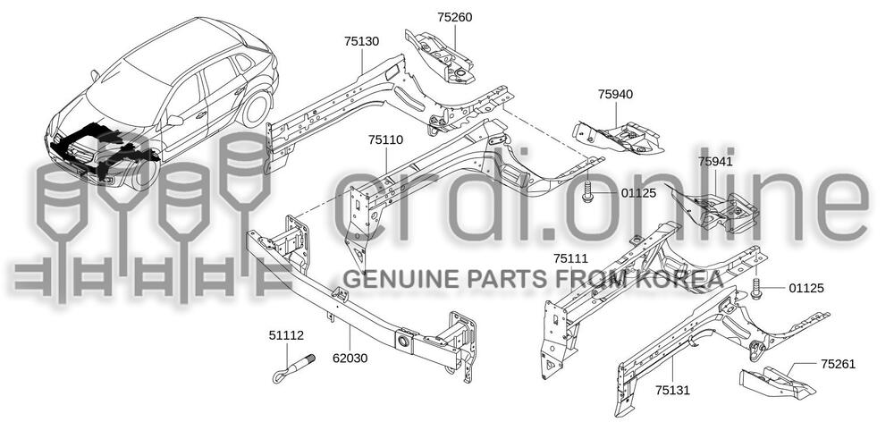 REINFORCEMENT ASSY-FRONT BUMPER 62030-JY100 62030JY100 62030 JY100 ...