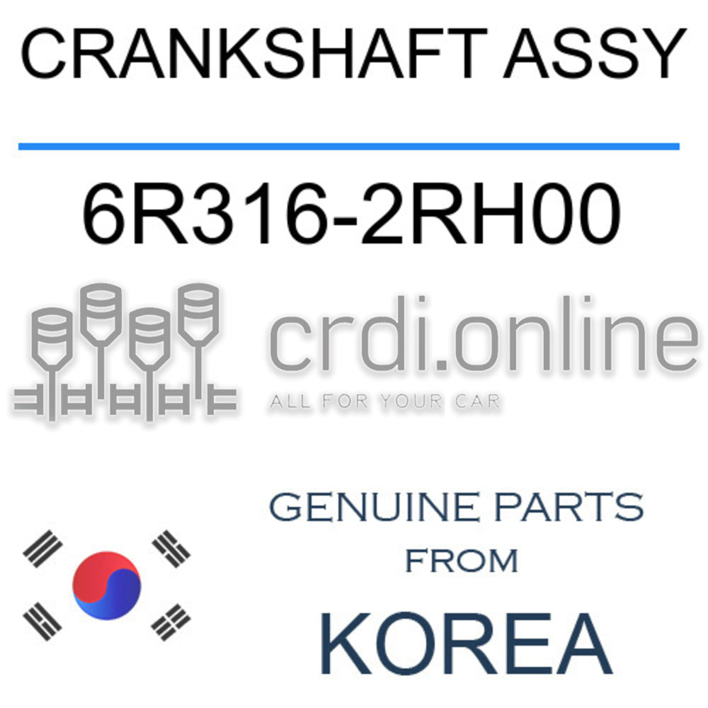 [ORIGINAL] CRANKSHAFT ASSY 6R316-2RH00 6R3162RH00 6R316 2RH00 – CRDI.online