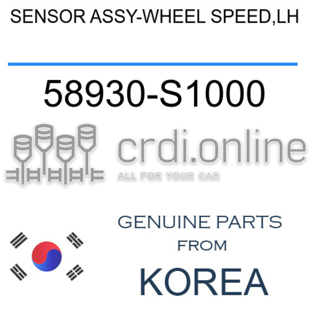 SENSOR ASSY-WHEEL SPEED,LH [ORIGINAL] 58930-S1000 58930S1000 58930 S10 ...