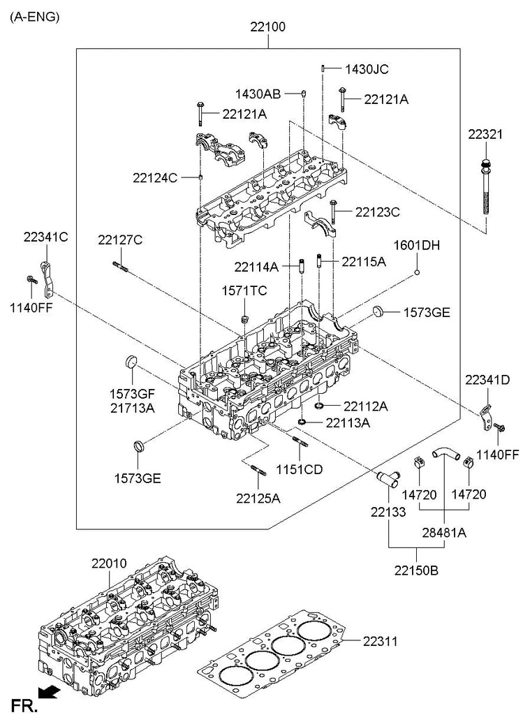 NIPPLE & HOSE ASSY-HEATER 22150-4A730 221504A730 22150 4A730 – CRDI.online