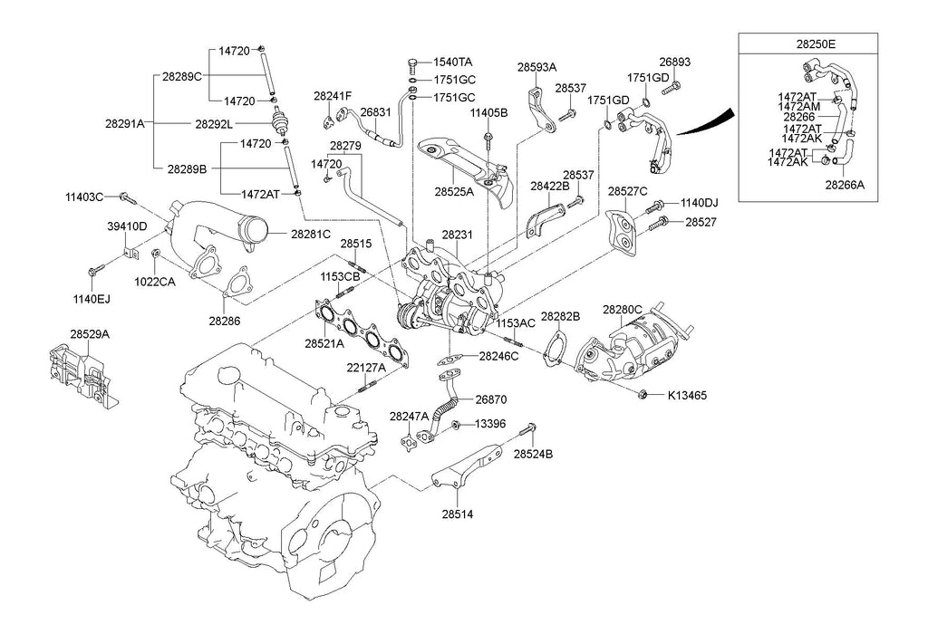 PIPE ASSY-OIL FEED 28240-2B700 282402B700 28240 2B700 – CRDI.online
