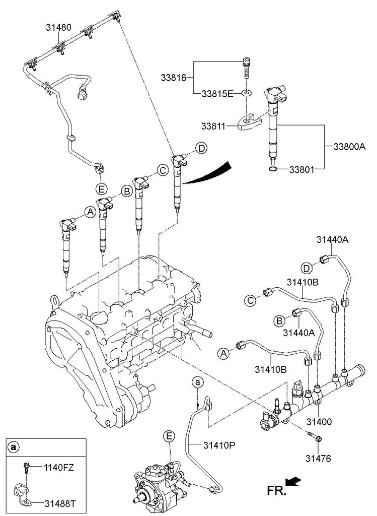 HOSE ASSY-FUEL RETURN 31480-4A900 314804A900 31480 4A900 – CRDI.online