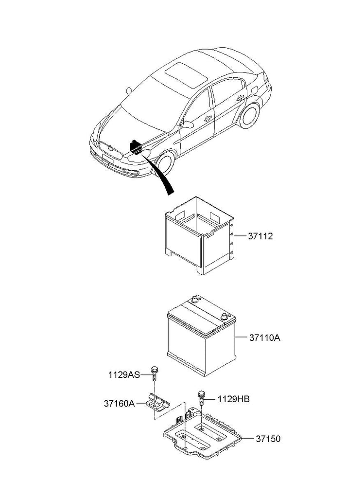 INSULATION PAD-BATTERY 37112-3R900, 371123R900, 37112 3R900 (Original ...