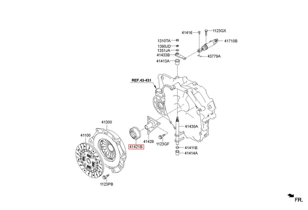 BEARING-CLUTCH RELEASE 41421-39275 (Original, New) – CRDI.online
