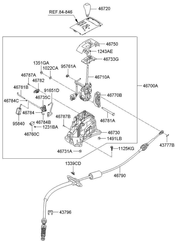 CABLE ASSY-ATM LEVER 46790-3L100 467903L100 46790 3L100 – CRDI.online