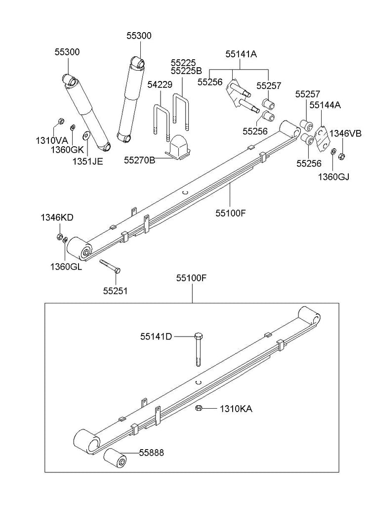 SPRING ASSY-RR SUSP LEAF 55100-4F100 551004F100 55100 4F100 – CRDI.online