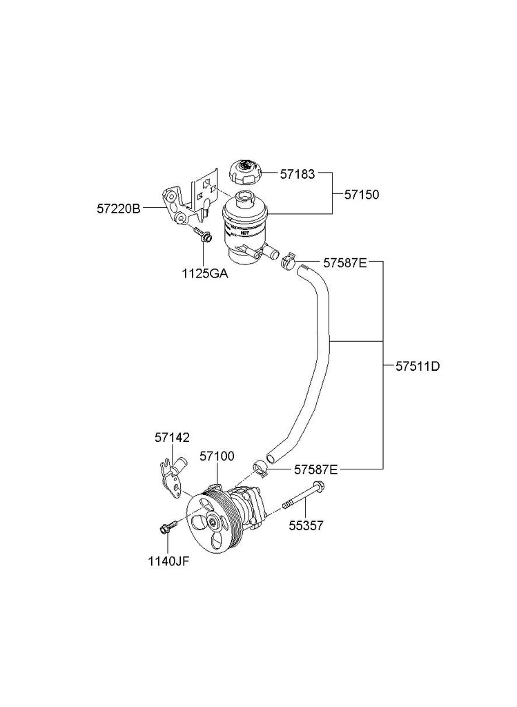 RESERVOIR ASSY-POWER STEERING 57150-4H000 571504H000 57150 4H000 – CRDI ...