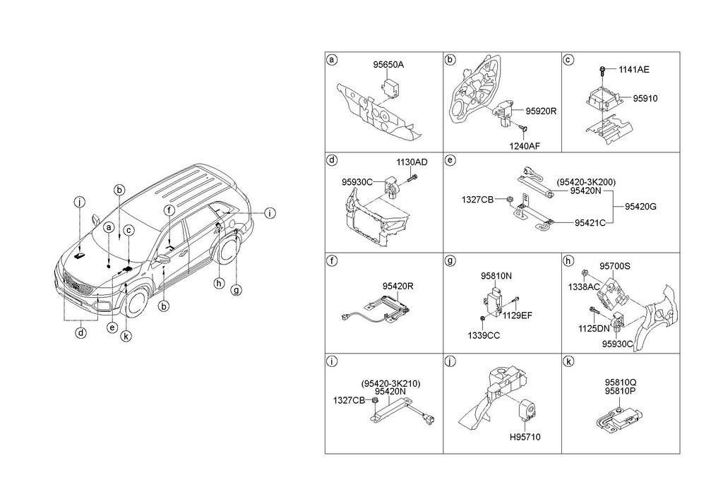 MODULE ASSY-AIR BAG CONTROL 95910-2P200, 959102P200, 95910 2P200 (Orig ...